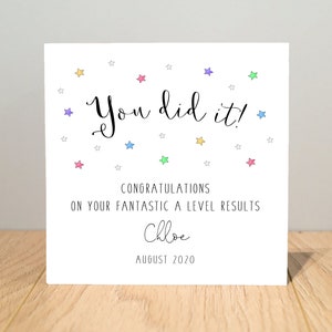 Passed Your Exams Card You Did It Card Personalised Well | Etsy