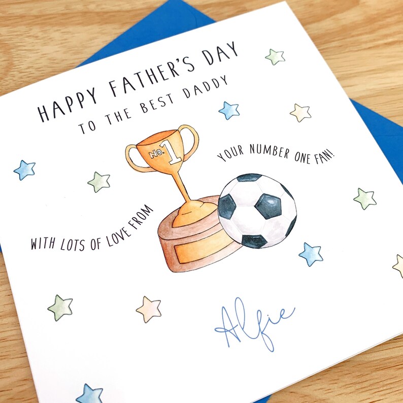 Personalised Father's Day Cards No. 1 Dad Card - Etsy