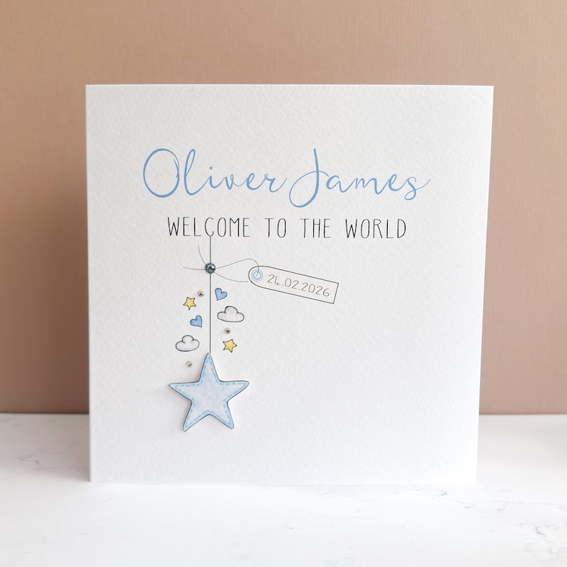 Handmade Baby Card - Etsy UK
