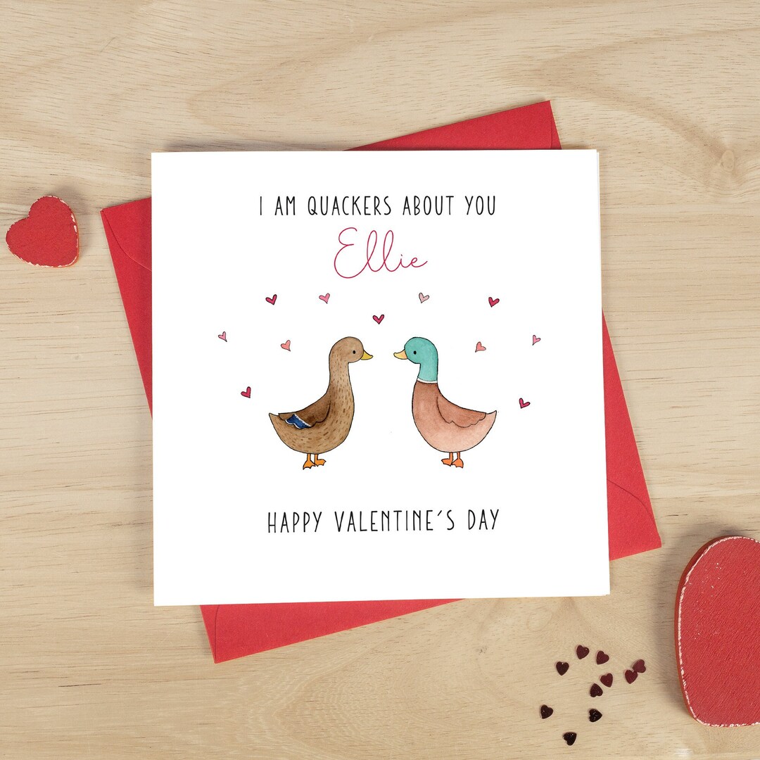 Personalised Ducks Valentine's Day Card, Duck Valentine Card - Husband ...