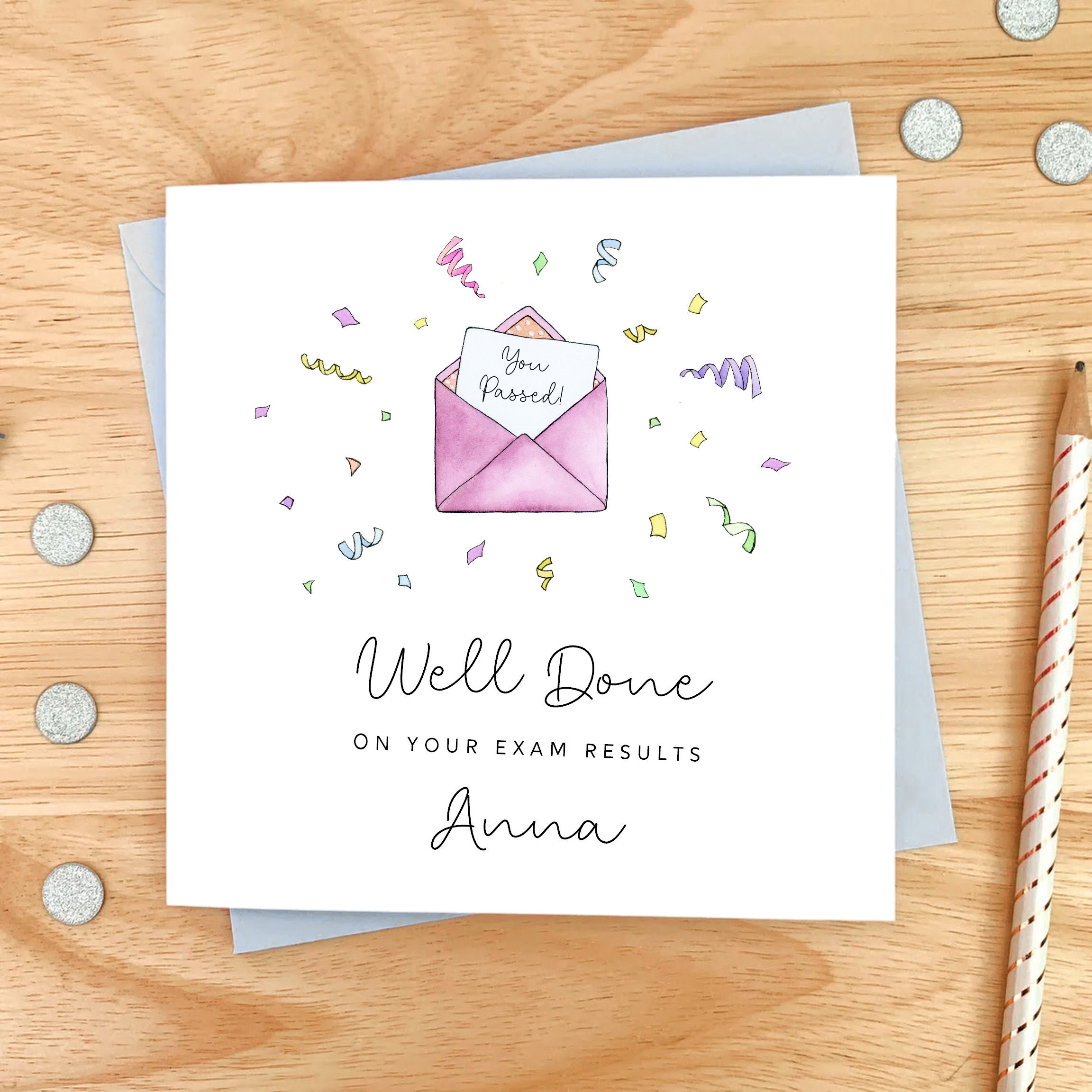 Well Done on Your Exam Results Congratulations on Your Exam - Etsy UK