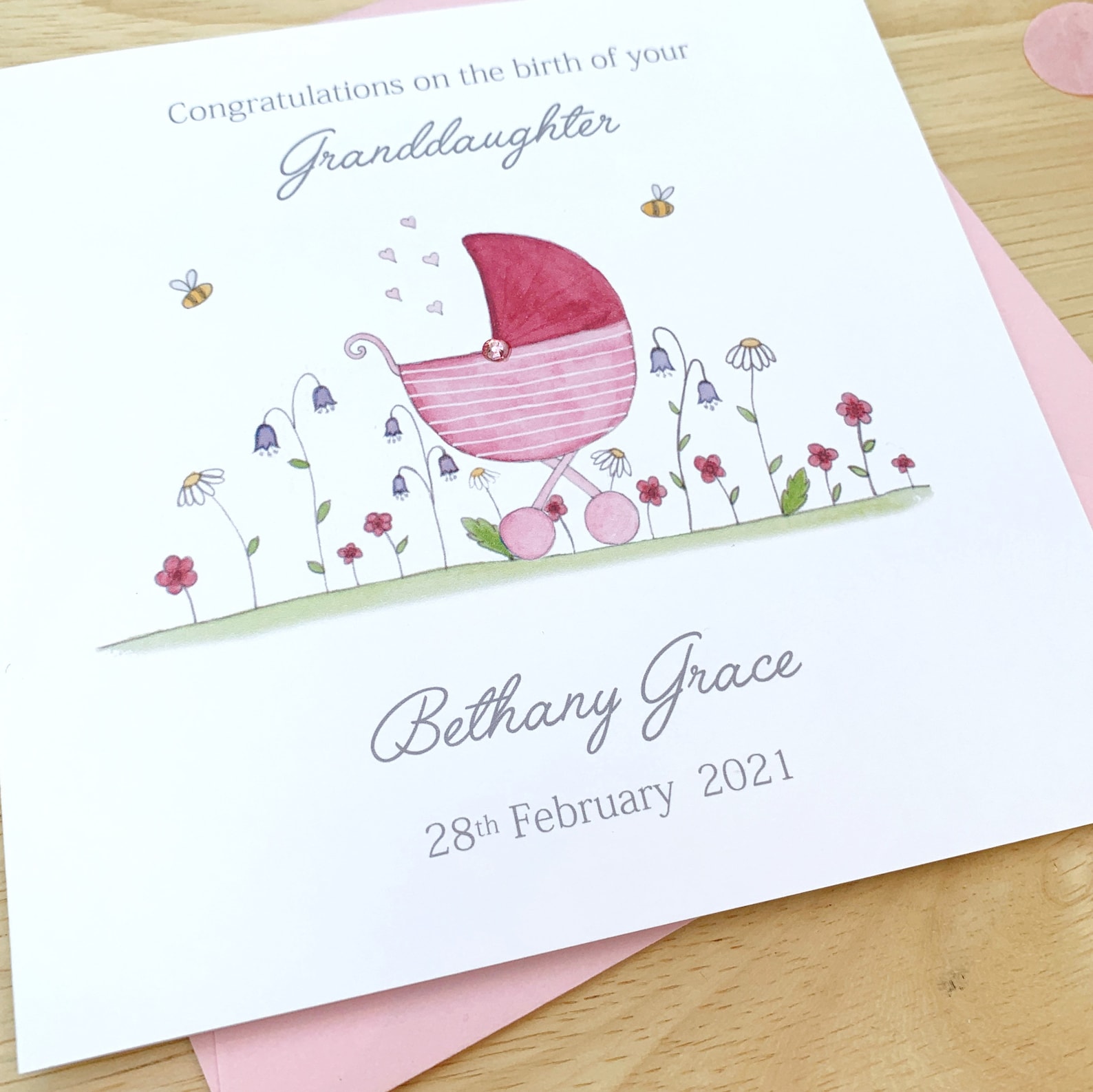 Personalised New Grandparents Card Granddaughter Card - Etsy UK