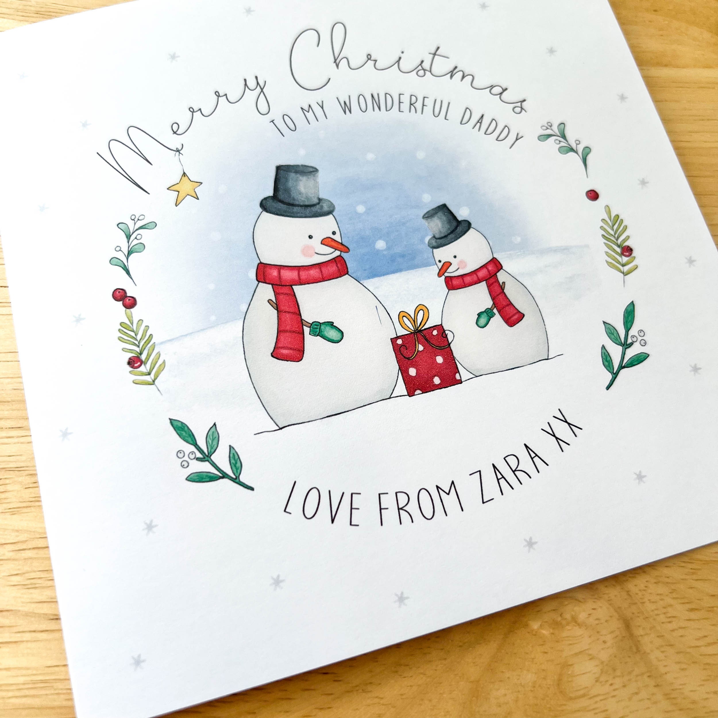 Personalised Daddy Christmas Card Dad Christmas Card - Etsy UK