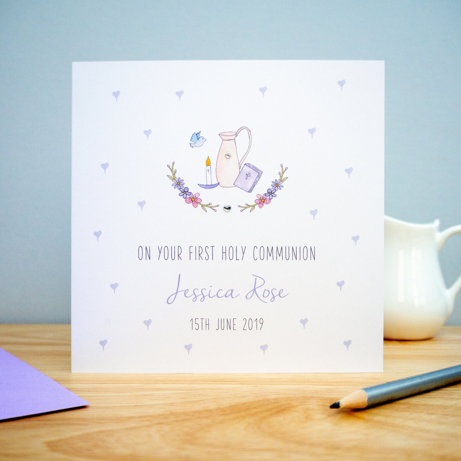 Personalised First Holy Communion Card Personalised Holy - Etsy