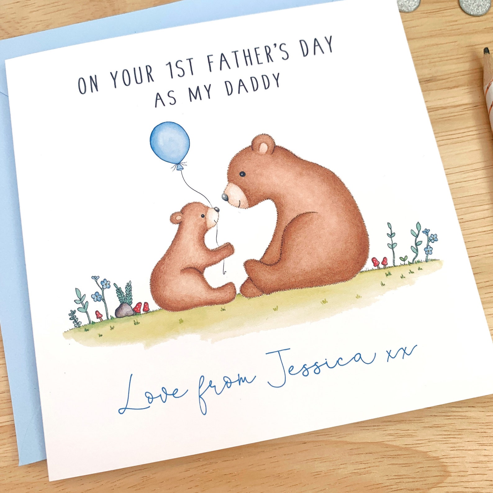 Personalised 1st Father's Day Card First Fathers Day | Etsy