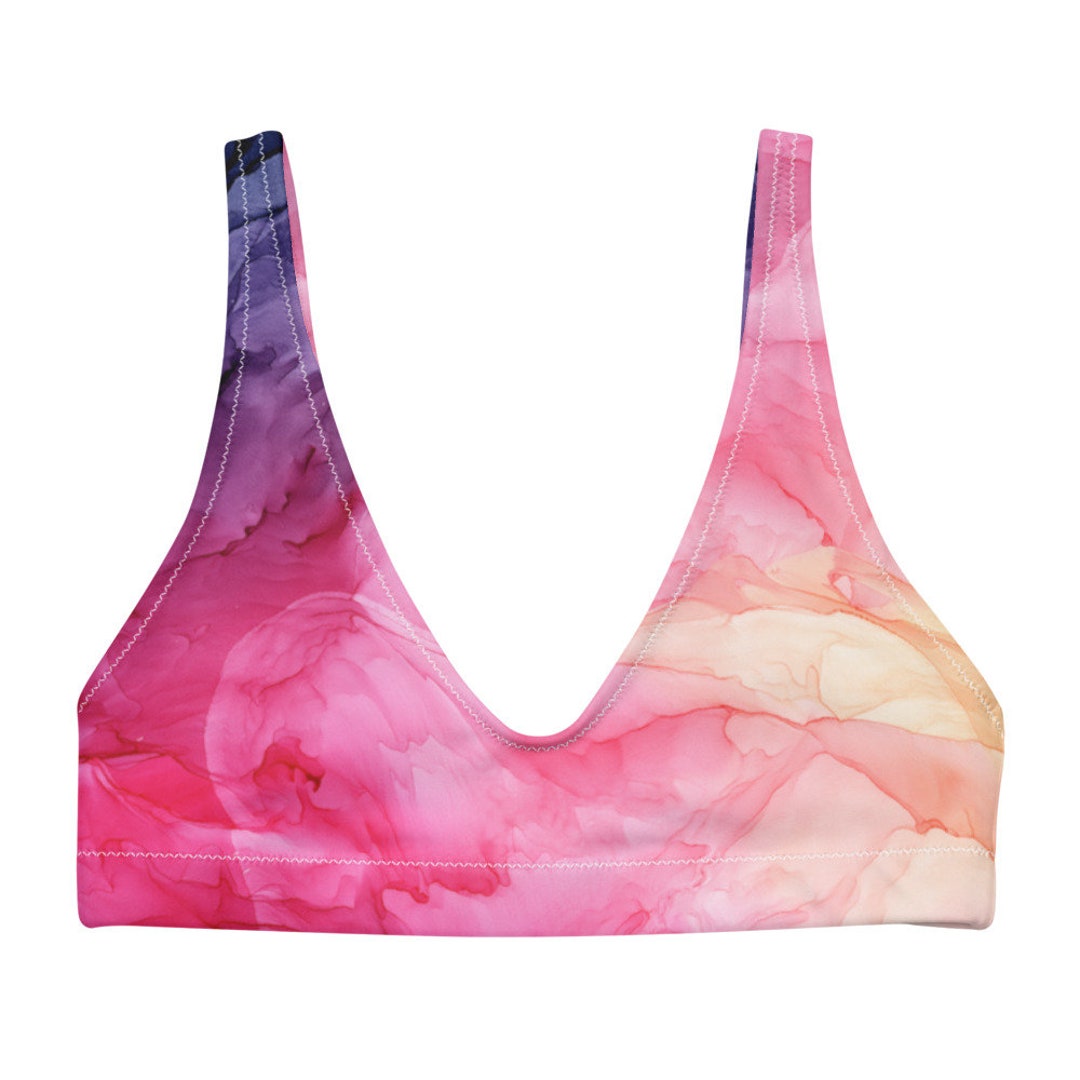 Sunset Fire Bikini Top, Summer Bikini, Ocean Vacation, High-rise ...