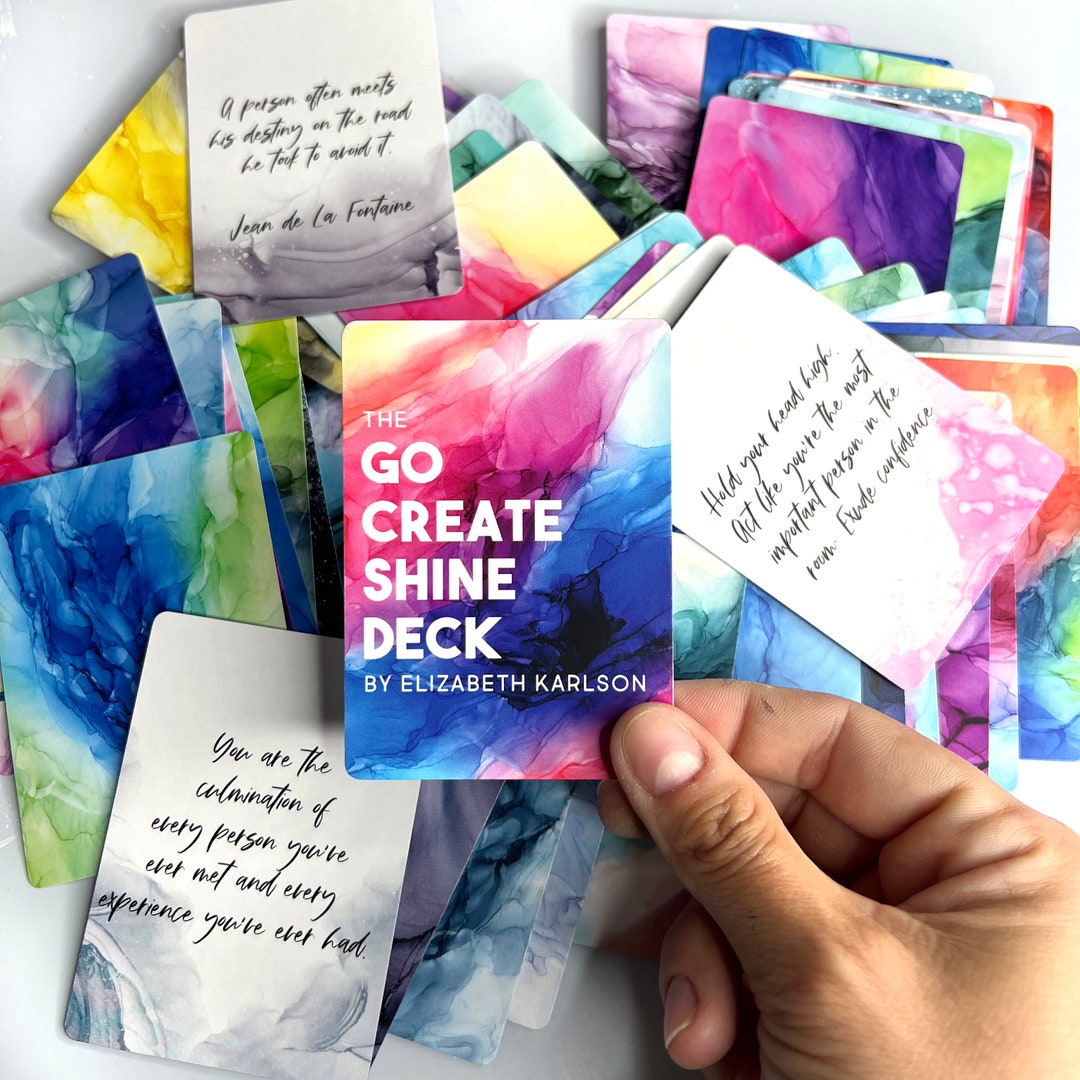 Go Create Shine Deck | Affirmation Positivity Empowerment Cards ...