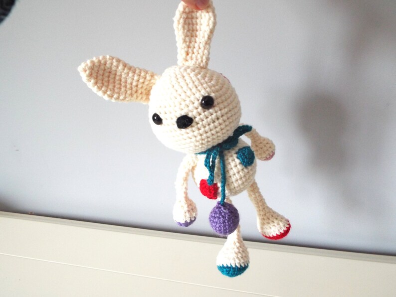 Crochet Handmade White Bunny Rabbit Amigurumi Home Decor Kids - Etsy