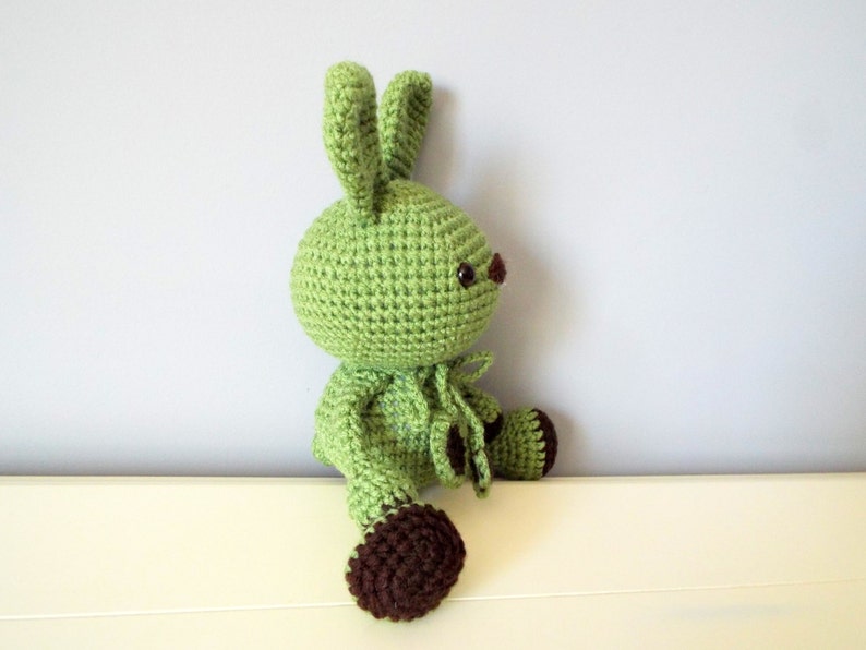 Crochet Handmade Green Bunny Rabbit Amigurumi Home Decor Kids - Etsy