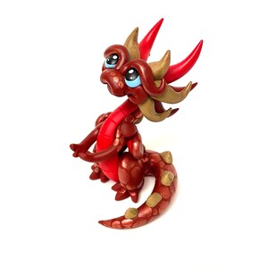 Lazarus | Polymer Clay Dice Holder Dragon- Burgundy, Red, and Muted ...