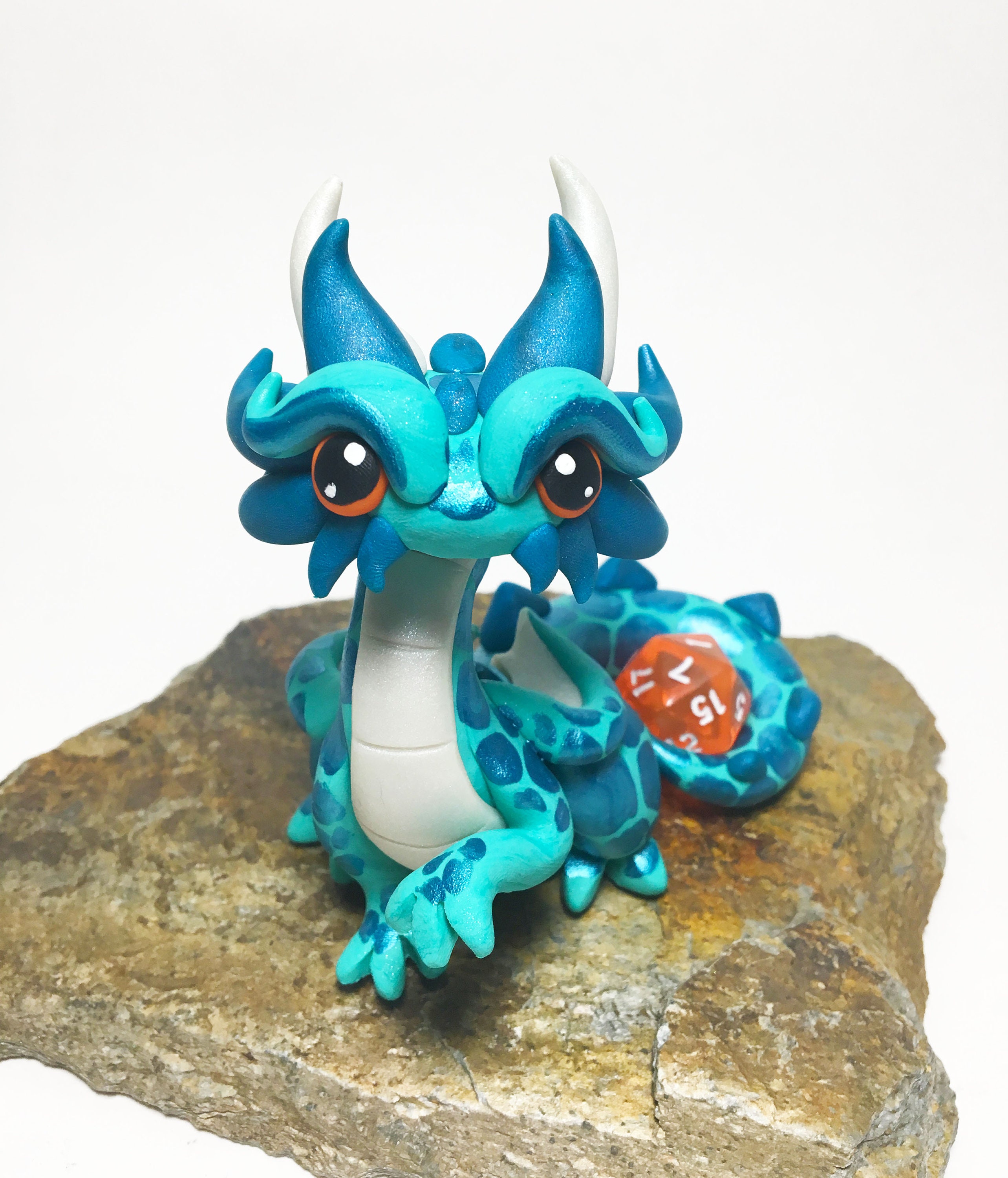 DnD Dice Holder | Dragon Sculpture | Dragon Figurine | Polymer Clay ...