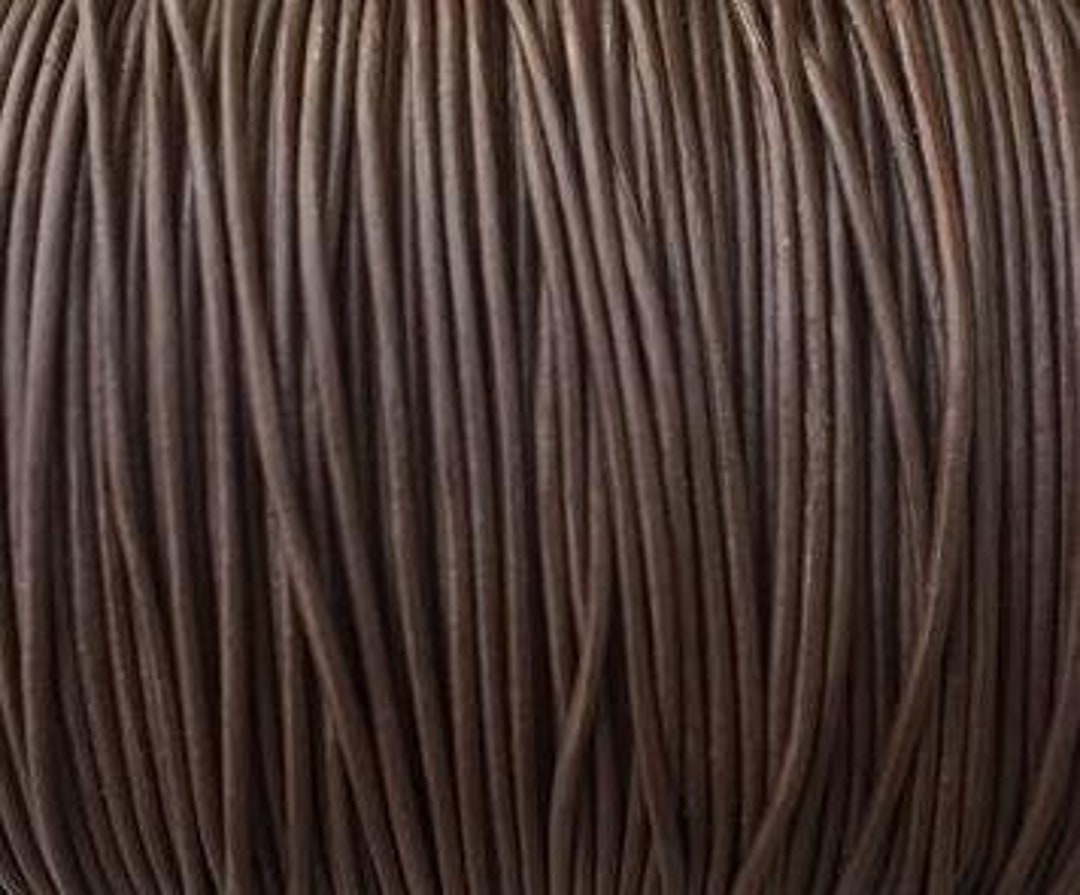 1.5mm Round Leather Lace Leather Cord Premium Leather Matte Brown ...