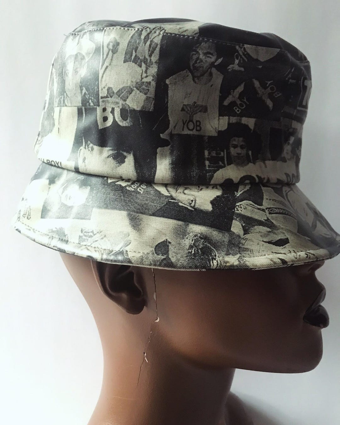 BOY LONDON 1970 A Newspaper Print Style Bucket Hat X Rare - Etsy