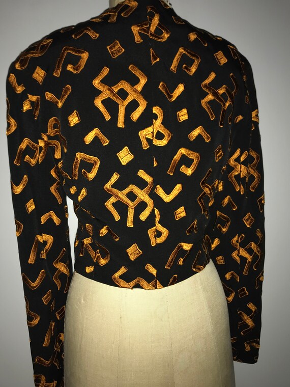 RIFAT OZBEK 1990 embroidered graffiti style etching j… - Gem