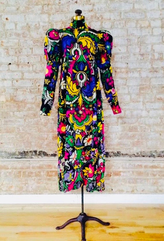 Thea Porter London 1960’s psychedelic print Victorian… - Gem