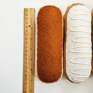 Felt Food Chocolate, Vanilla, and Maple Long John Donuts, Set of 3 - Etsy