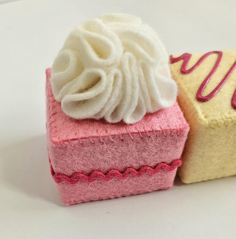 Pink Felt Food Tea Cake, Set of 2 - Etsy
