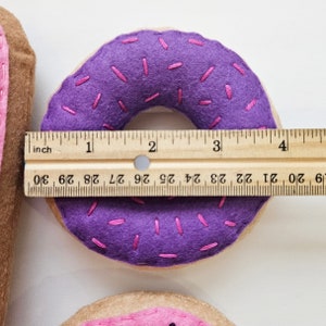 Pink and Purple Felt Food Donuts, Set of 3 - Etsy