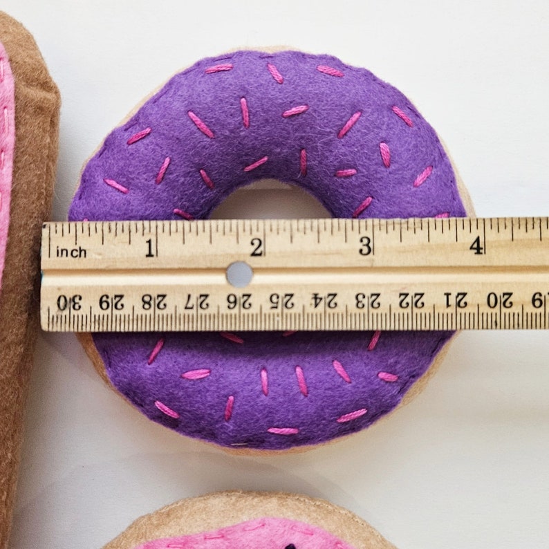 Pink and Purple Felt Food Donuts, Set of 3 - Etsy