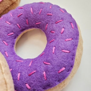 Pink and Purple Felt Food Donuts, Set of 3 - Etsy