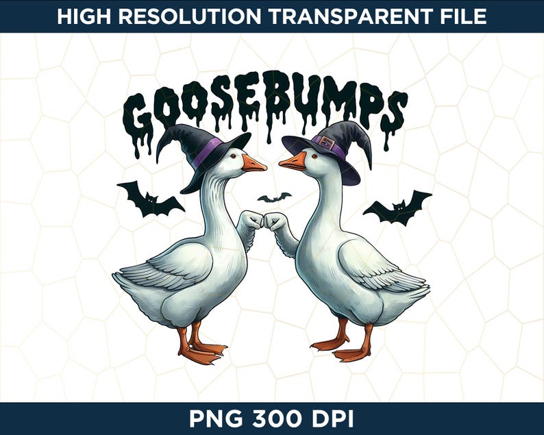Goosebumps Halloween Png, Spooky Goose Witchy Halloween Png, Vintage ...