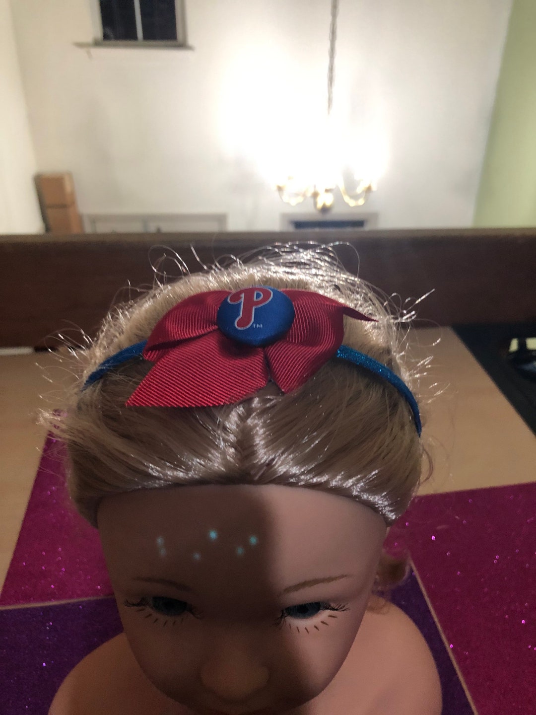 Phillies Head Band. Red and Blue - Etsy