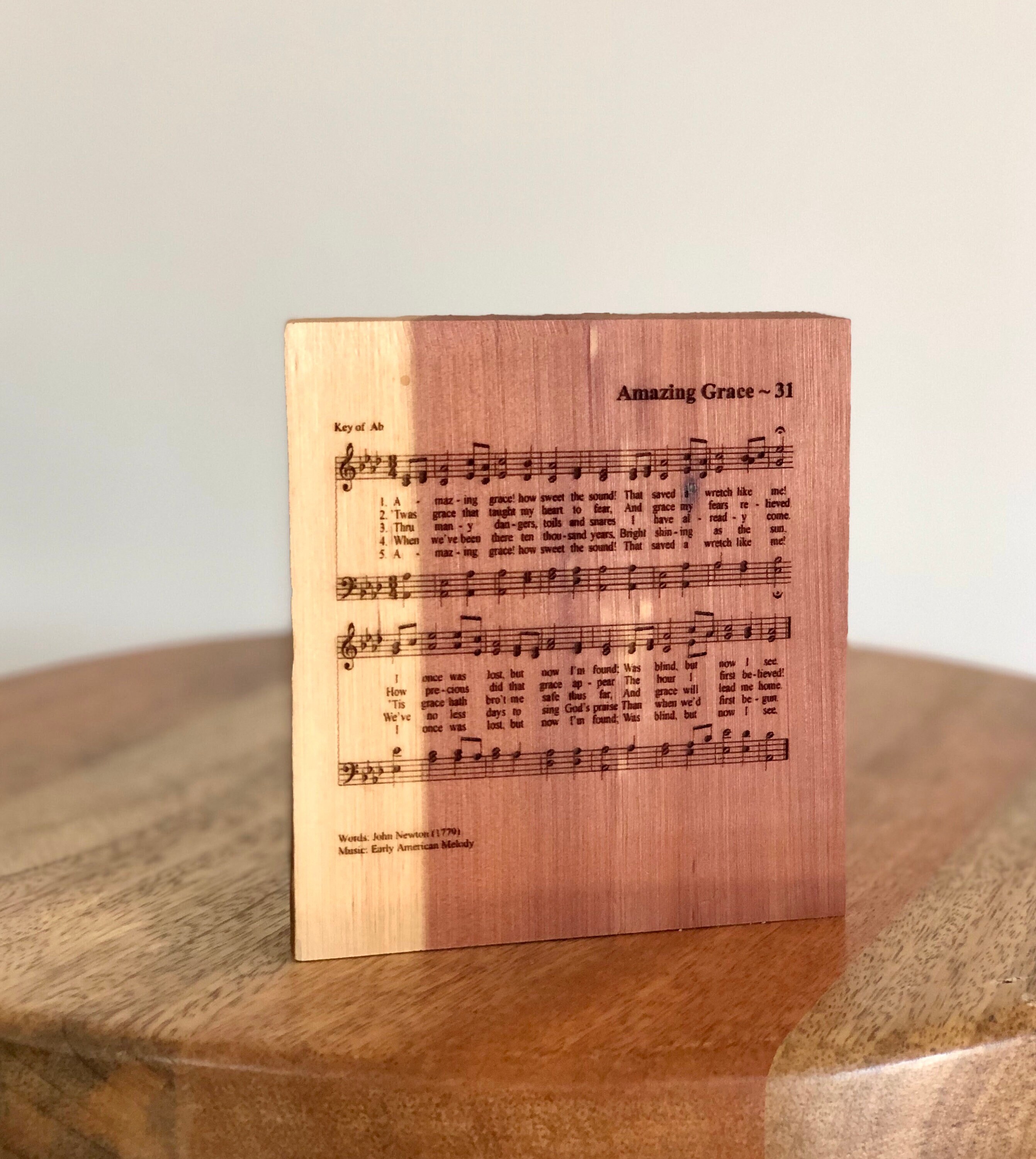Laser Engraved Hymn Signs, Cedar Sign - Etsy