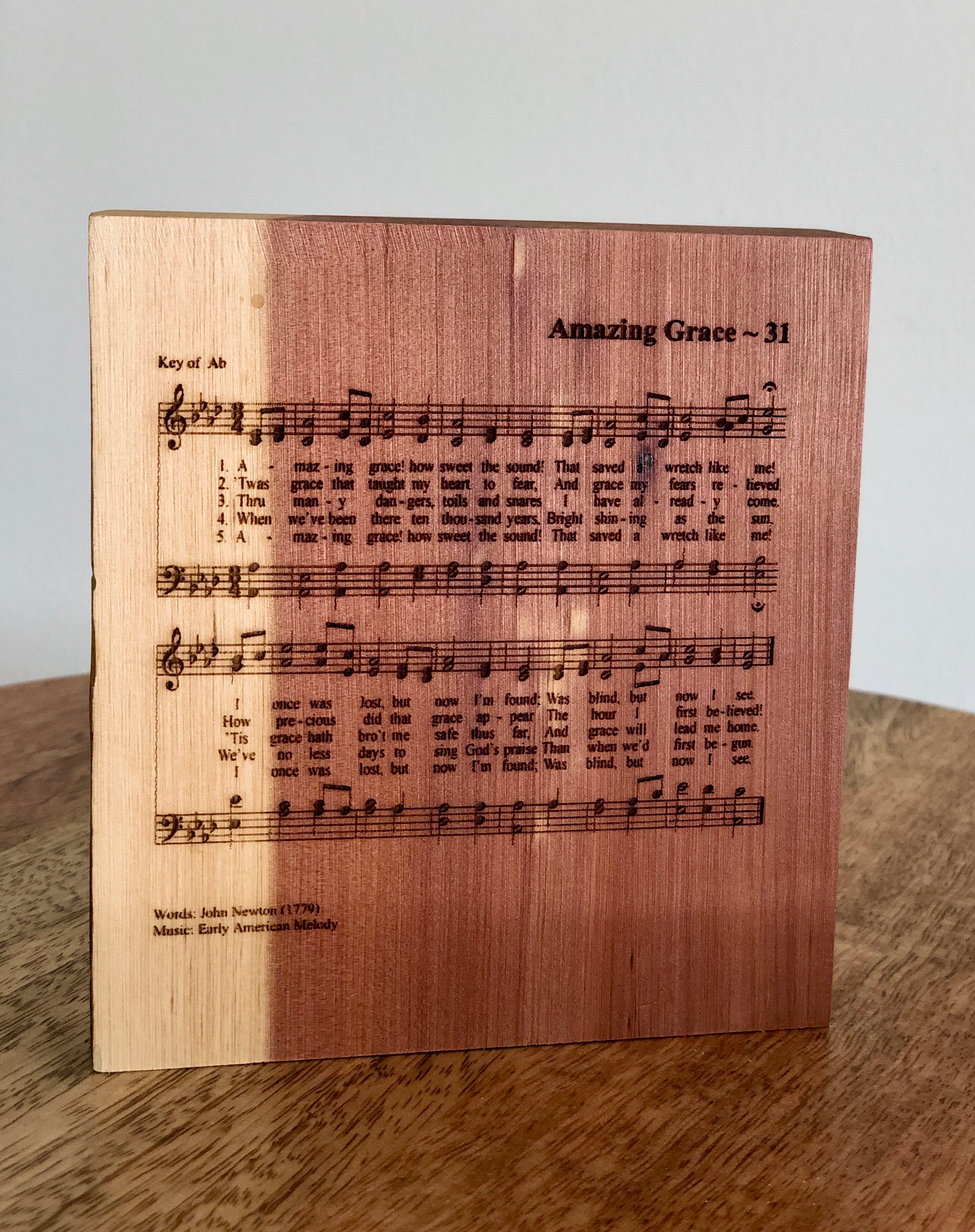 Laser Engraved Hymn Signs, Cedar Sign - Etsy