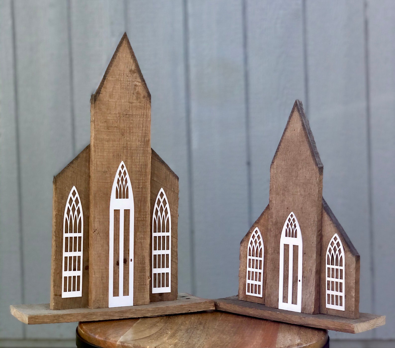 Rustic Wooden Church, Reclaimed Wood - Etsy