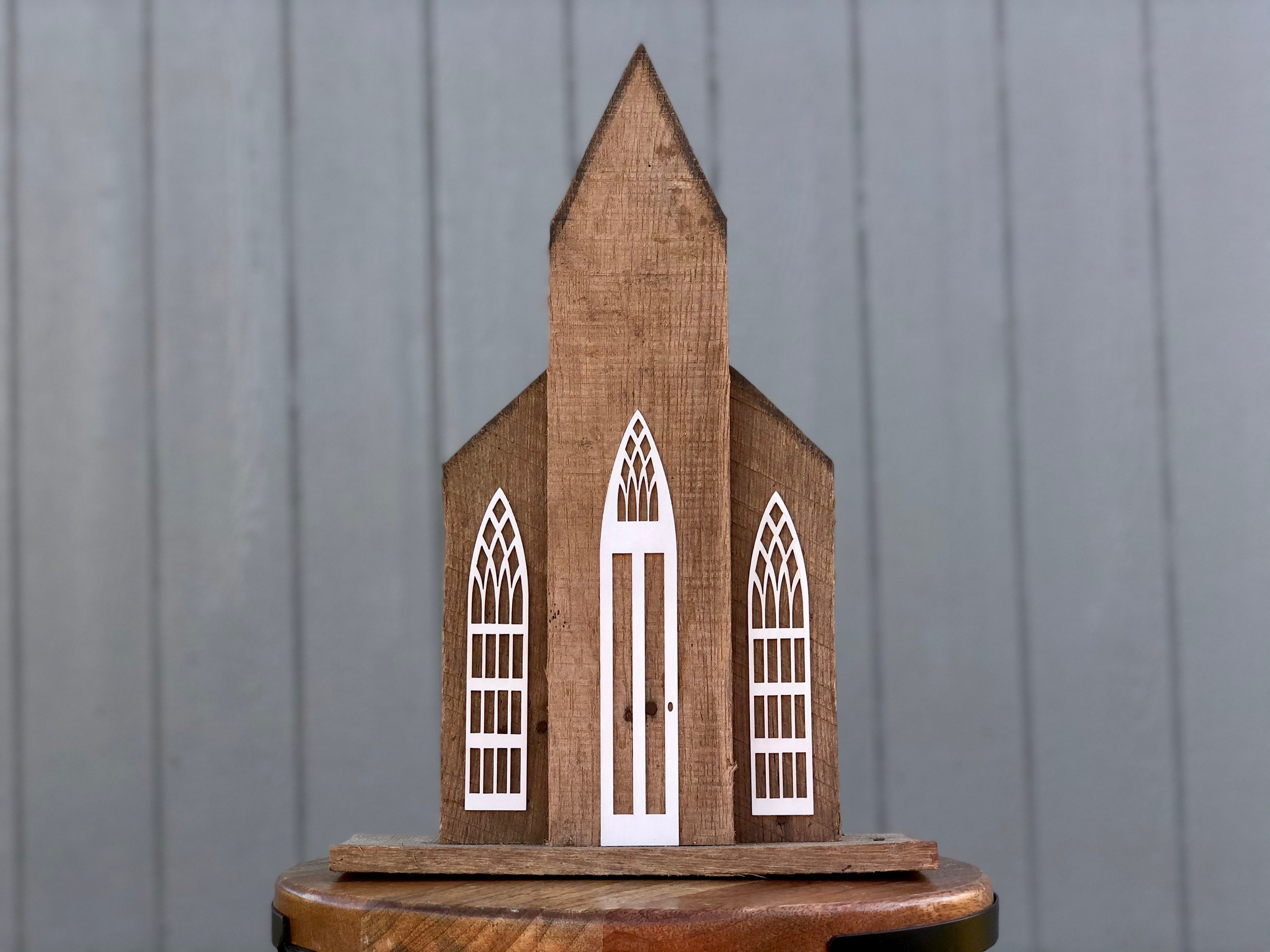 Rustic Wooden Church, Reclaimed Wood - Etsy