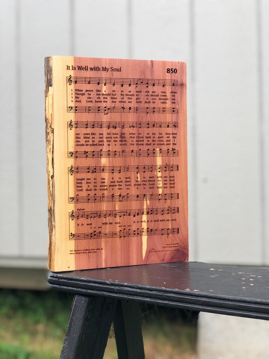 Laser Engraved Hymn Signs, Cedar Sign - Etsy