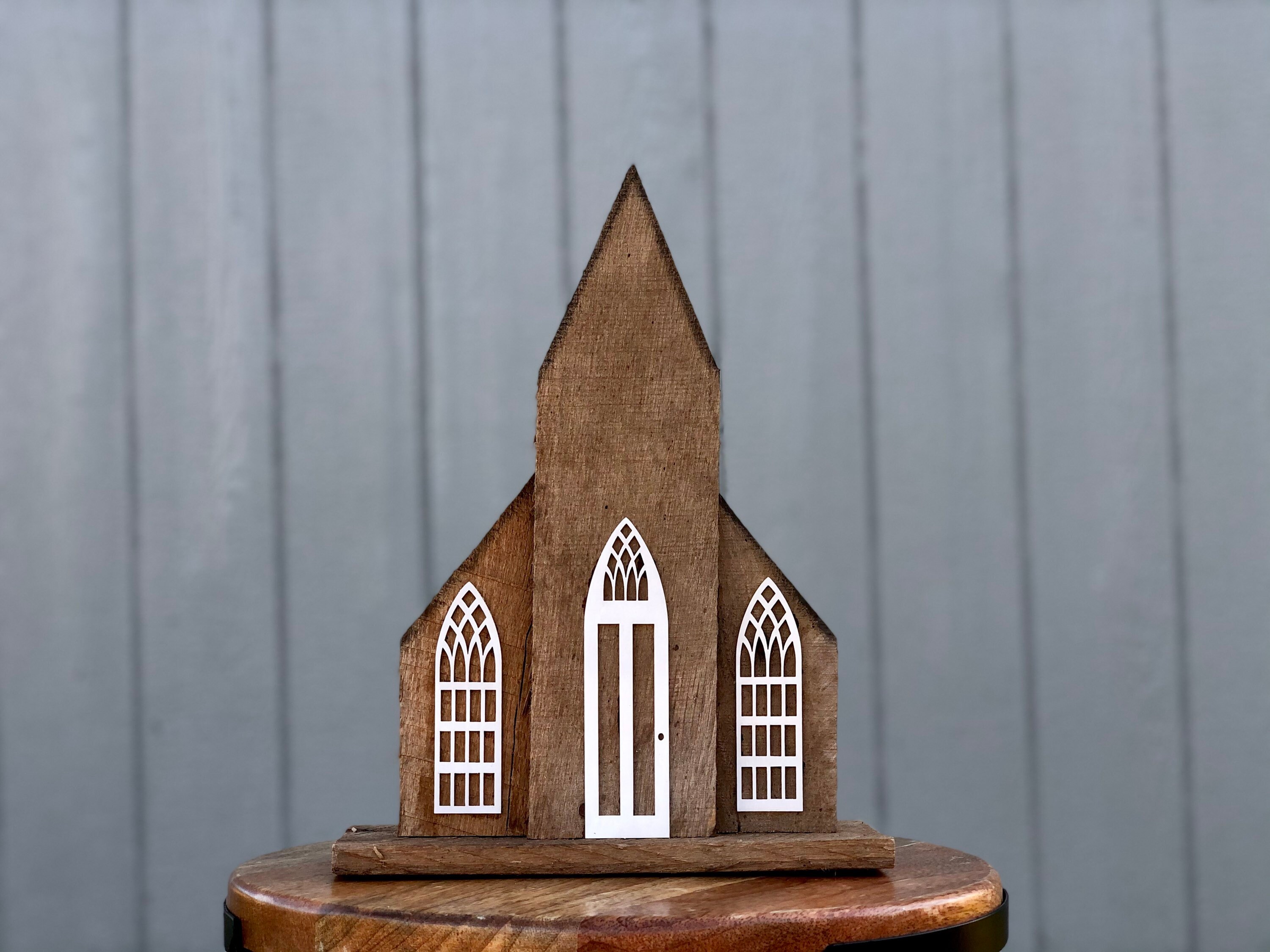 Rustic Wooden Church, Reclaimed Wood - Etsy