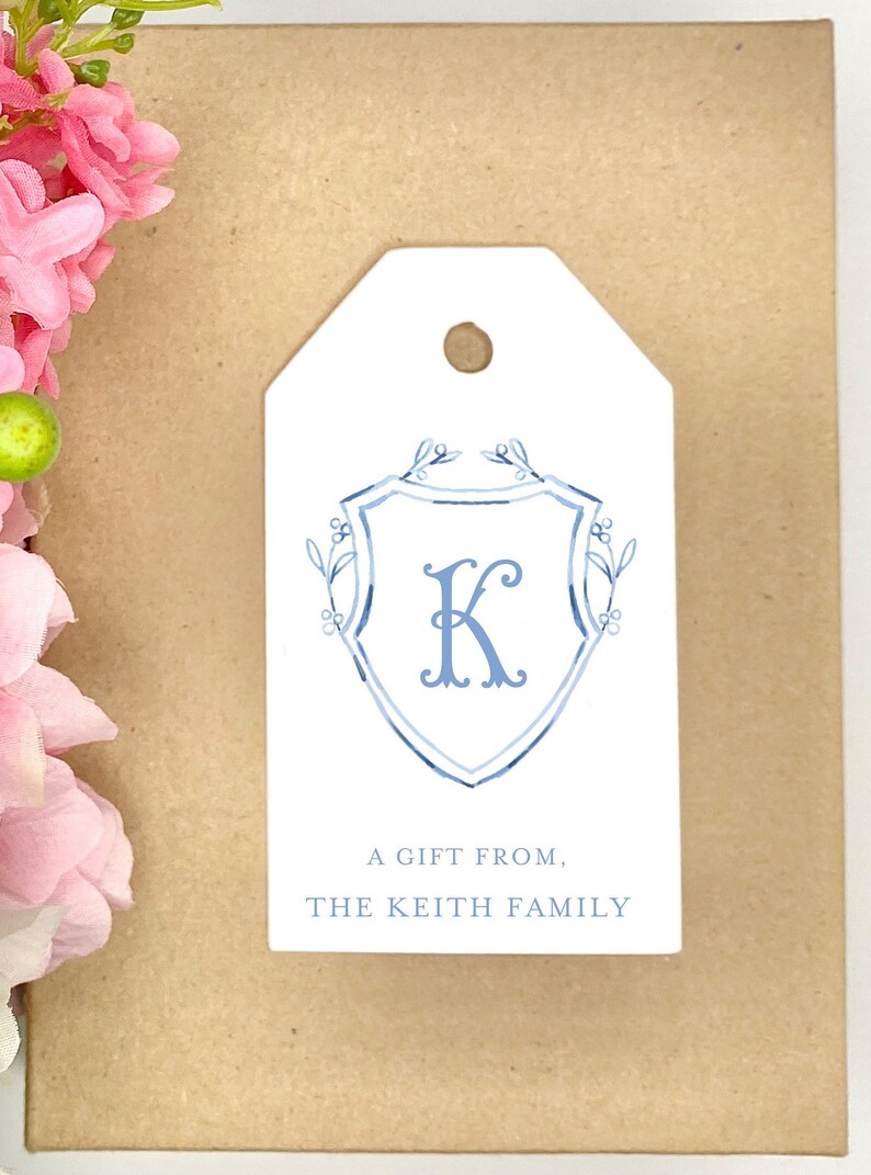 Blue Crest Personalized Gift Tags Custom Easter Gift Wrap - Etsy