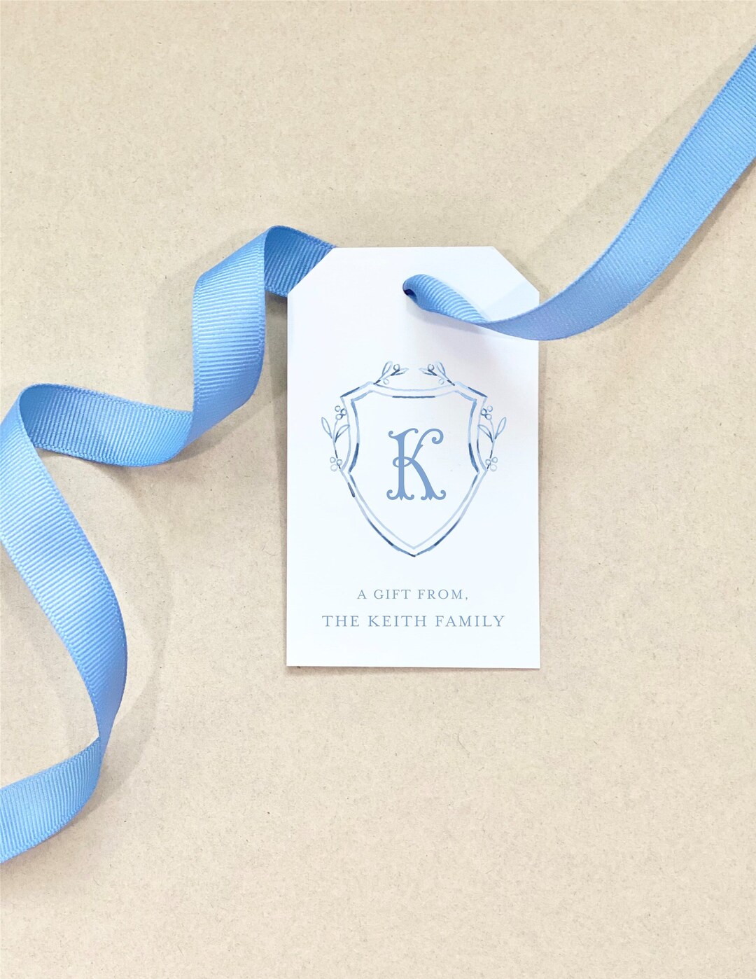 Blue Crest Personalized Gift Tags Custom Easter Gift Wrap Personalized ...