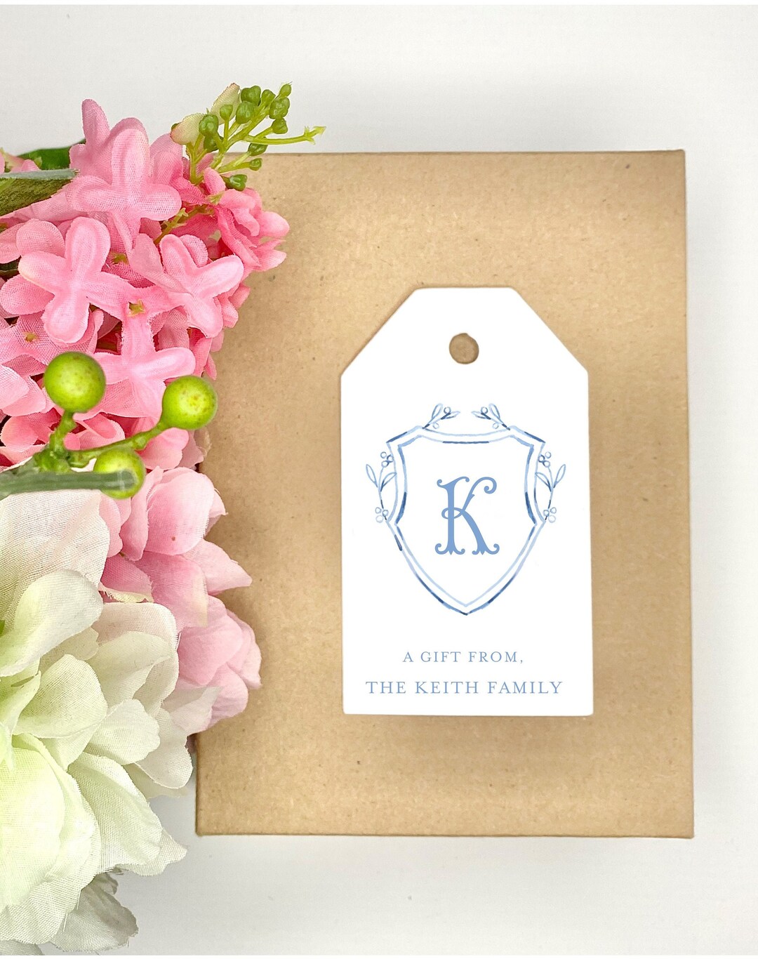 Blue Crest Personalized Gift Tags Custom Easter Gift Wrap - Etsy