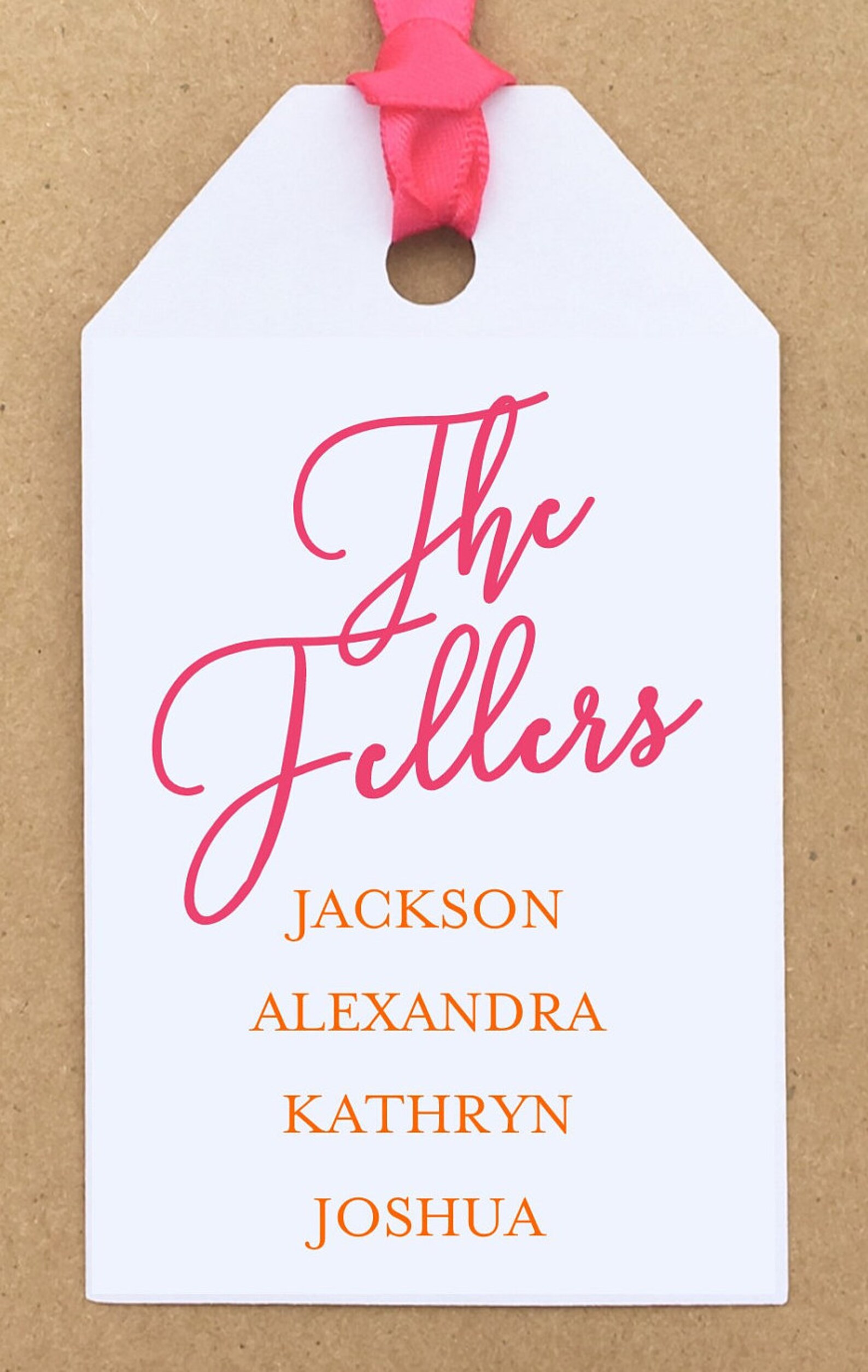 Personalized Gift Tag Family Name Custom Christmas Holiday | Etsy