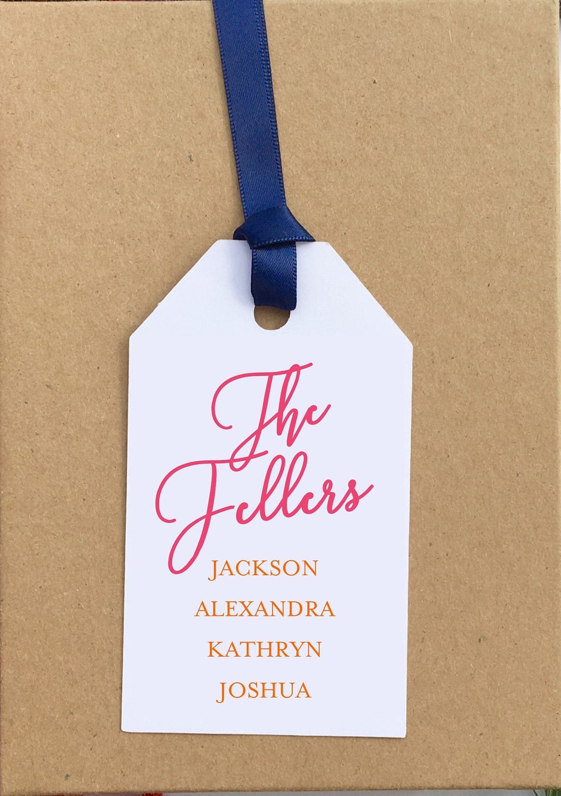 Personalized Gift Tag Family Name Custom Christmas Holiday | Etsy