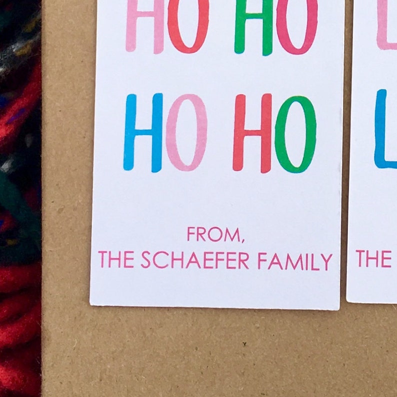 Fa La La & Ho Ho Ho Personalized Holiday Gift Tags Christmas | Etsy