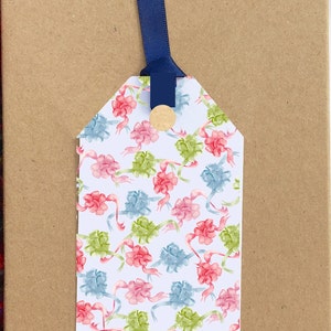 Personalized Christmas Gift Tags Bow Ribbon Monogram Holiday - Etsy