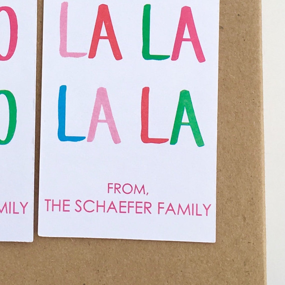 Fa La La & Ho Ho Ho Personalized Holiday Gift Tags Christmas - Etsy