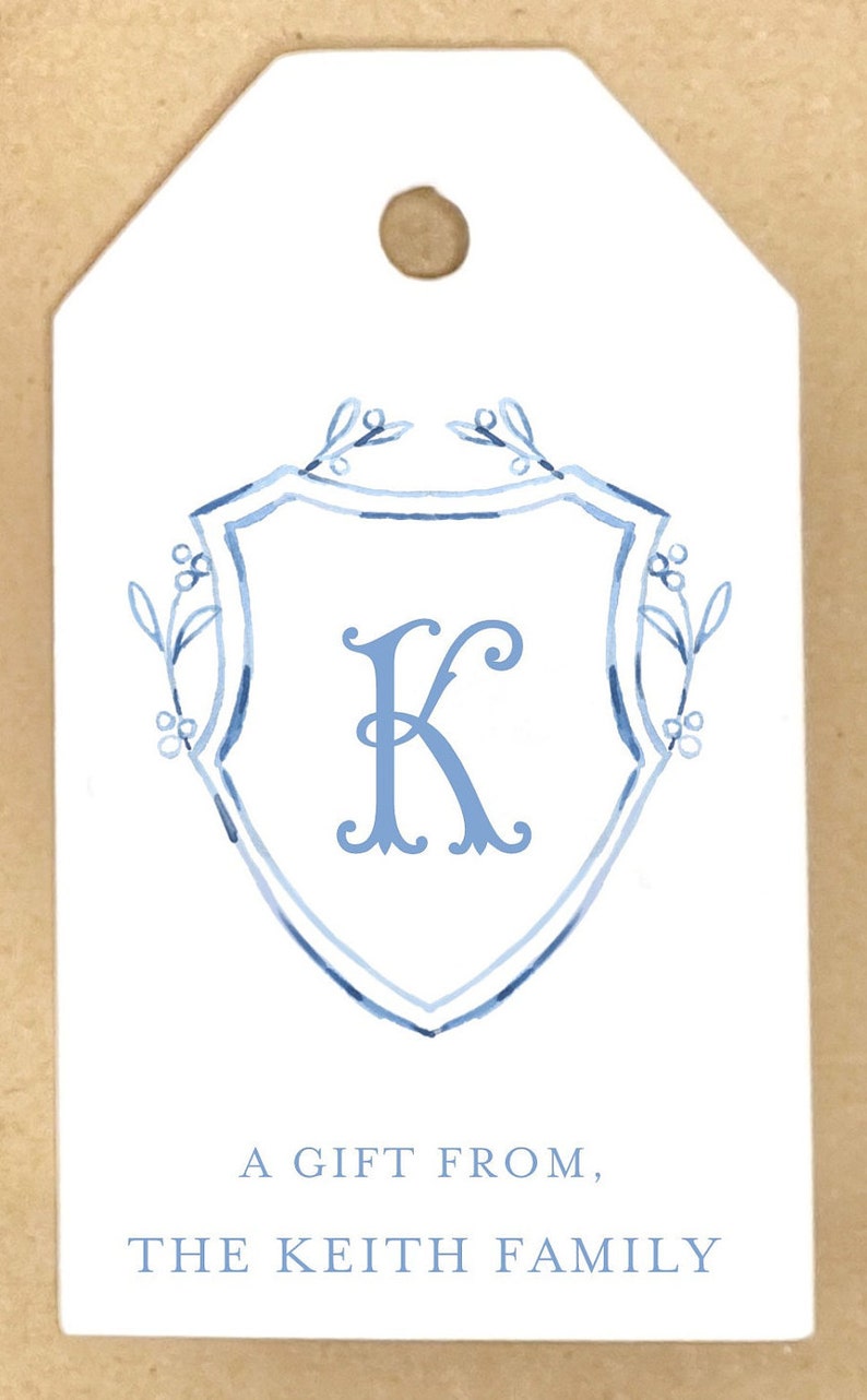 Blue Crest Personalized Gift Tags Custom Easter Gift Wrap - Etsy