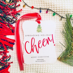 Spreading Holiday Cheer Wine & Spirits Tag Personalized Christmas Gift ...