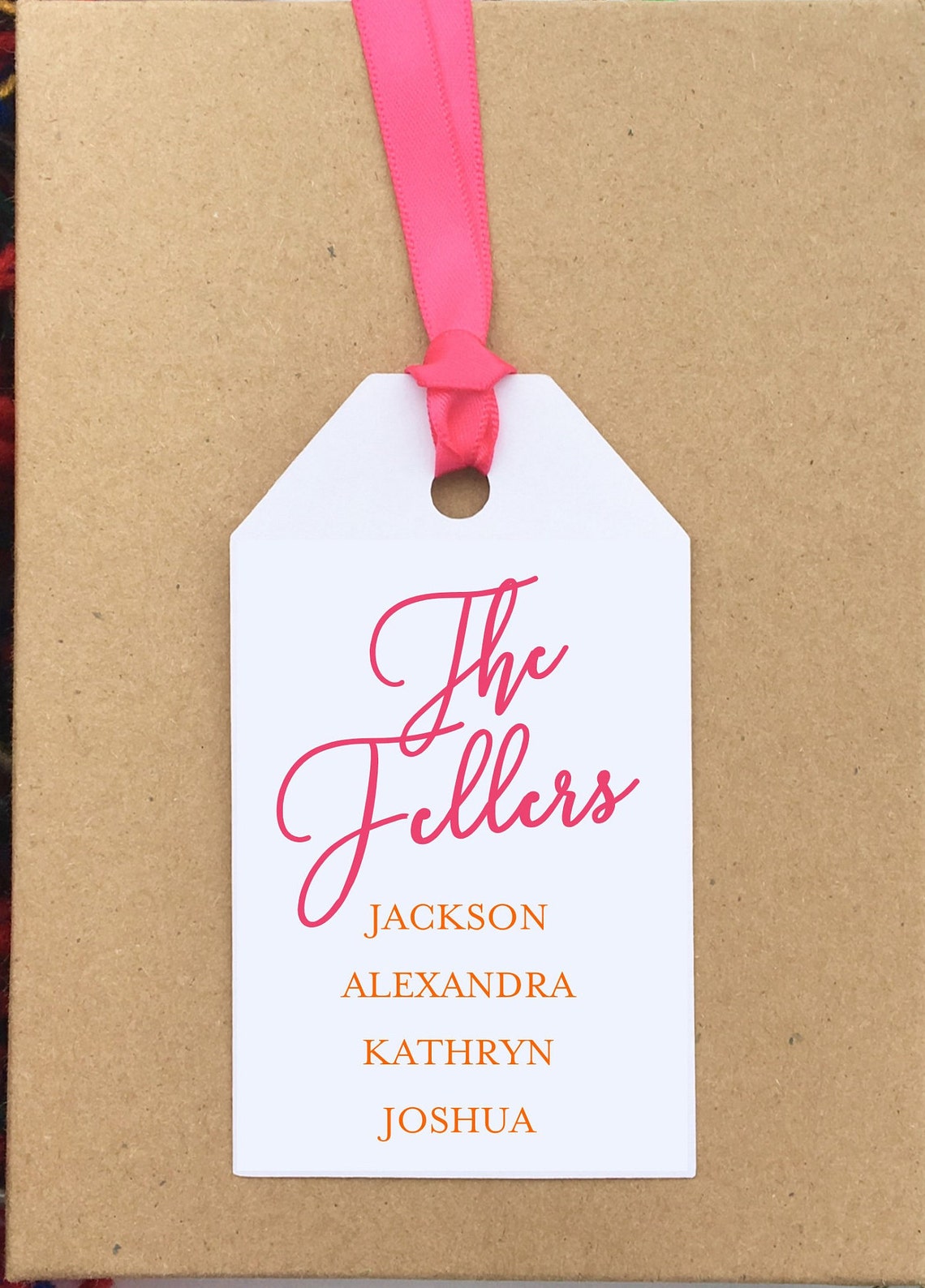 Personalized Gift Tag Family Name Custom Christmas Holiday | Etsy