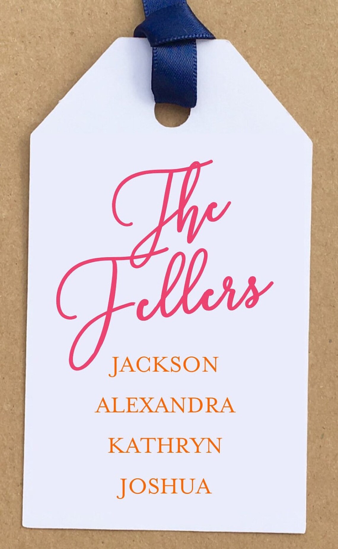 Personalized Gift Tag Family Name Custom Christmas Holiday | Etsy