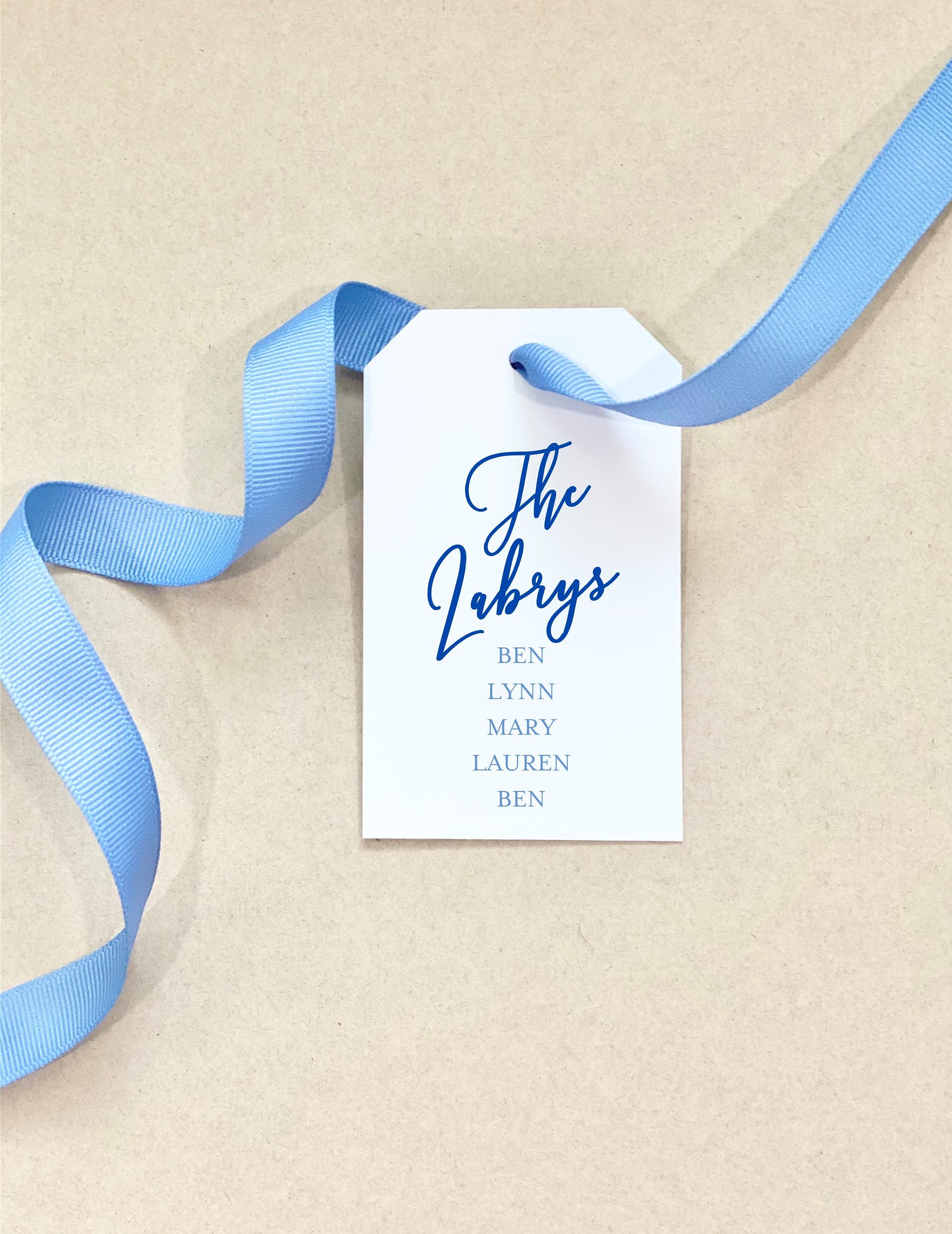 Personalized Gift Tag Family Name Custom Christmas Holiday Gift Wrap ...