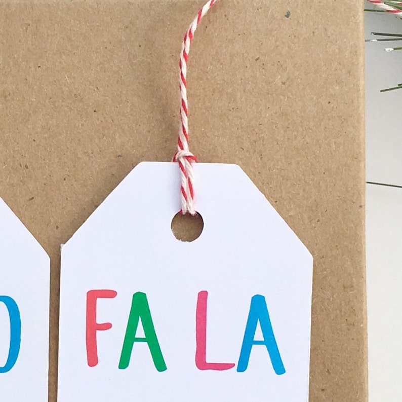 Fa La La & Ho Ho Ho Personalized Holiday Gift Tags Christmas | Etsy