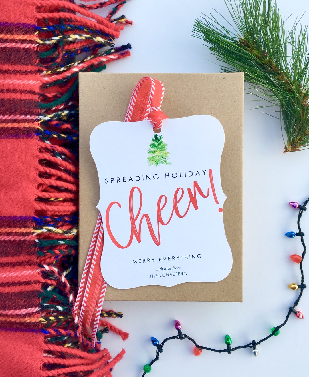 Spreading Holiday Cheer Wine & Spirits Tag Personalized Christmas Gift ...