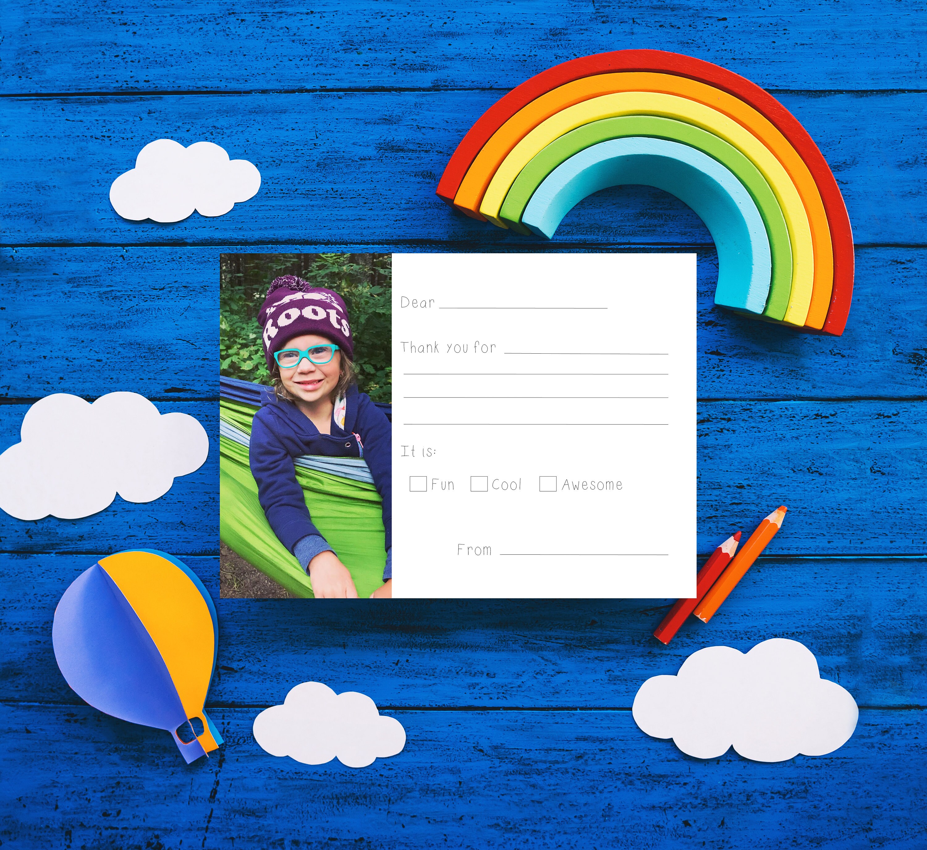 Kid Thank You Card - Etsy