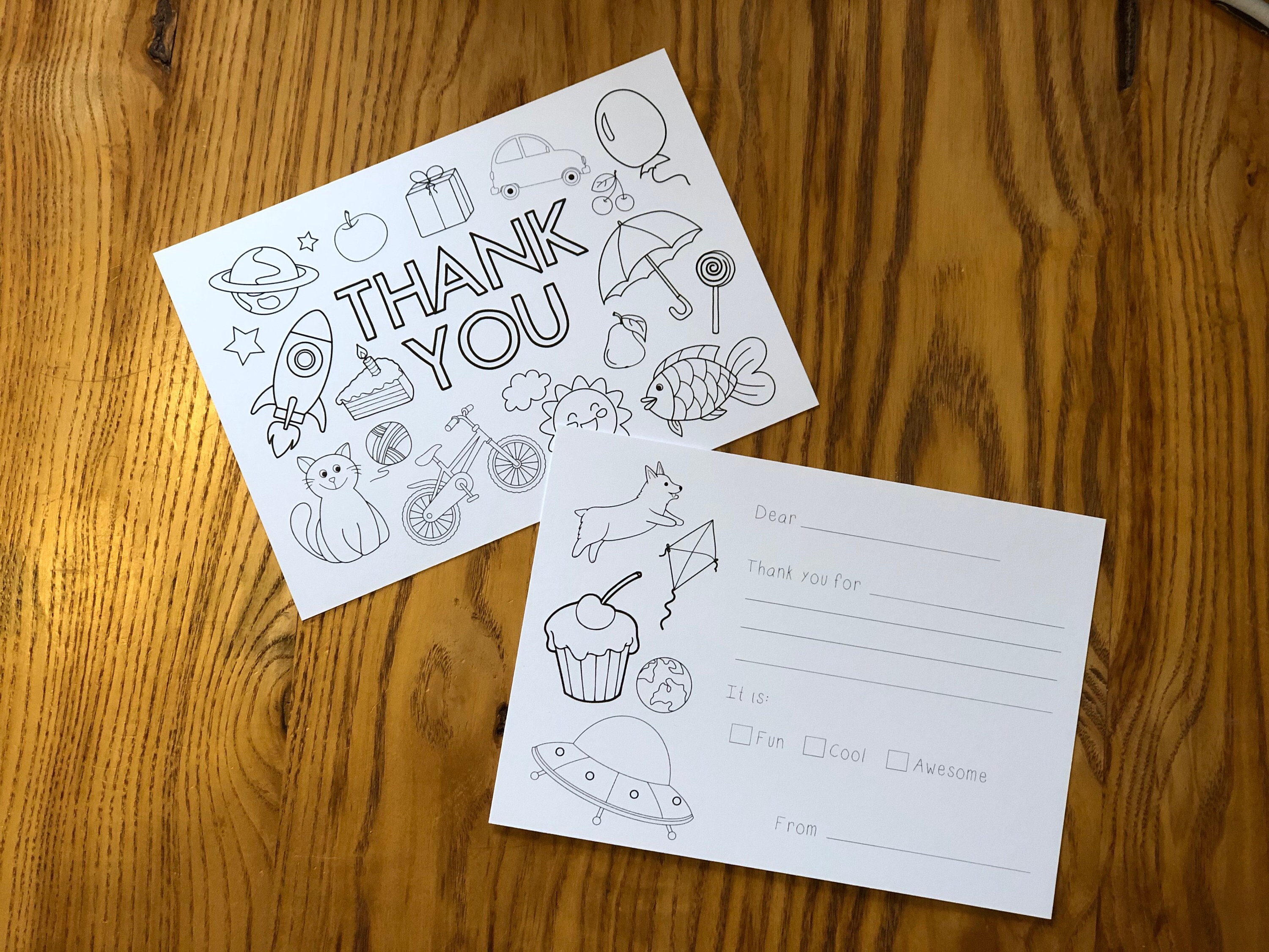 Kid Thank You Card - Etsy