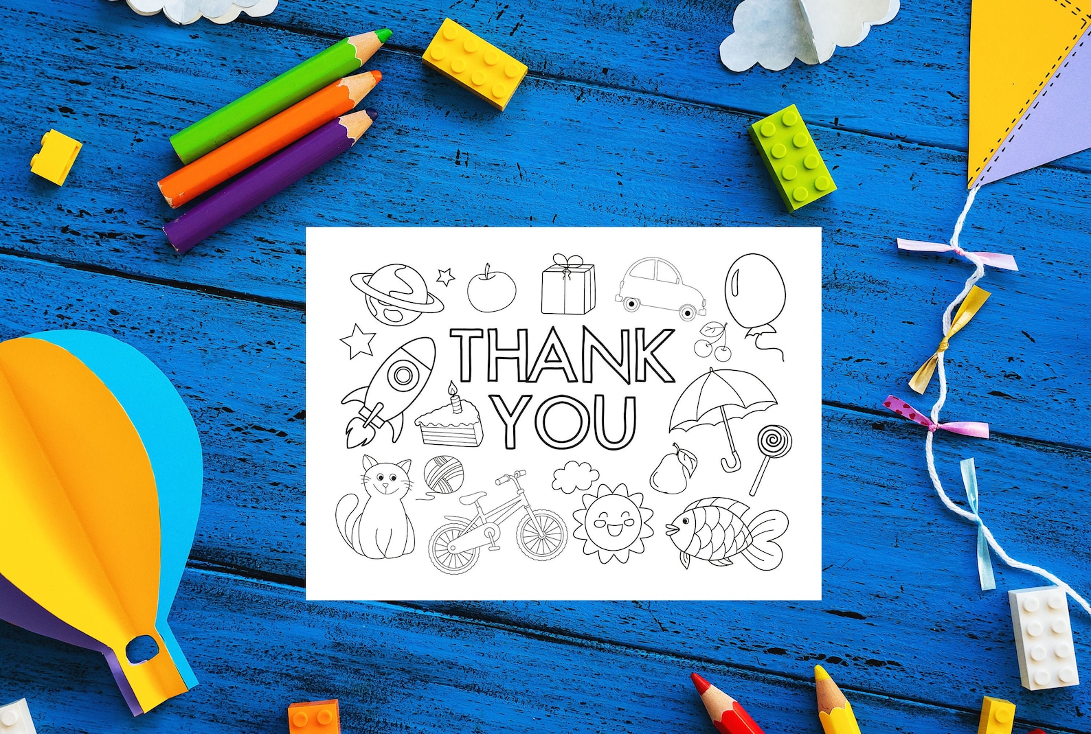 Kid Thank You Card - Etsy